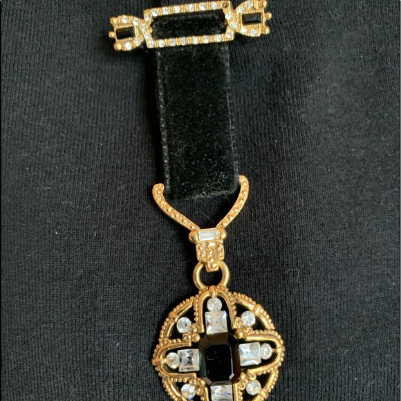 Jewelry | Velvet Gold Ribbon Pin | Poshmark